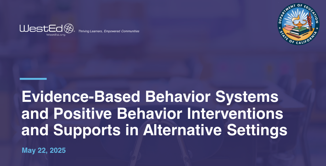 Evidence-Based Behavior Systems and Positive Behavior Interventions and Supports in Alternative ...